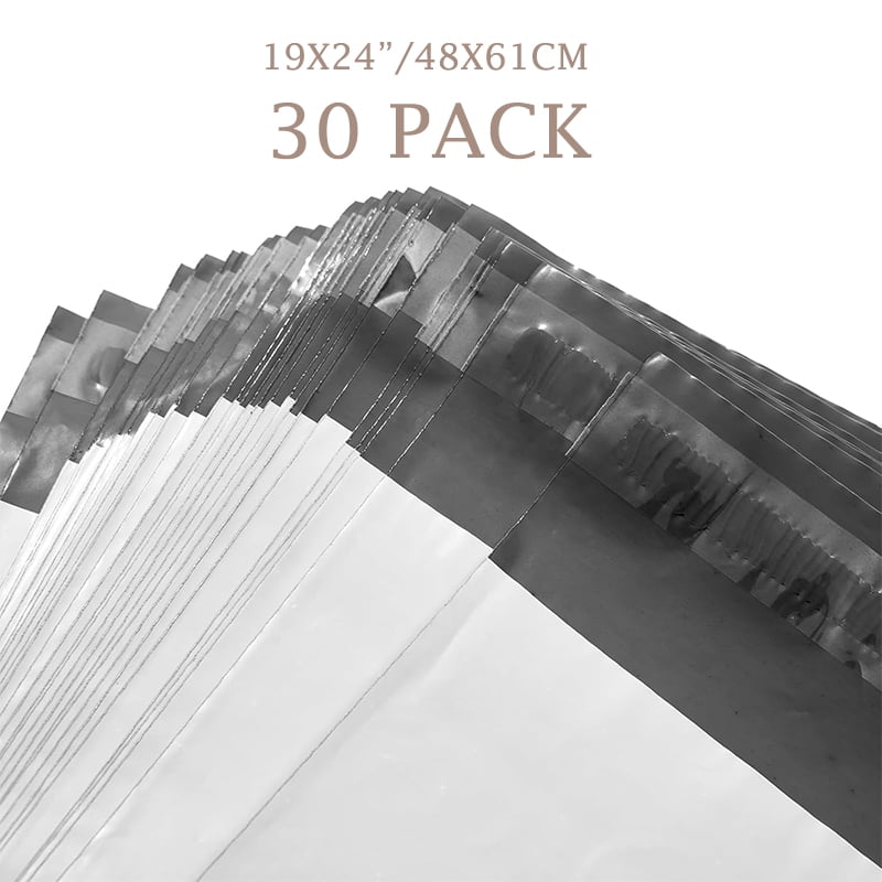 30/60 pack White Poly mailing bags | 19x24 inch size | self seal bulk ...
