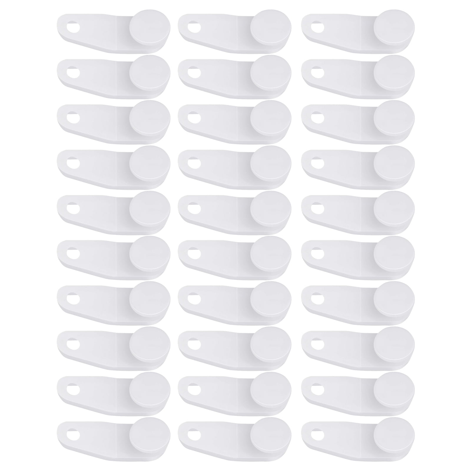 30/60Pcs Curtain Track Hooks Replacement White PVC Track Gliders ...
