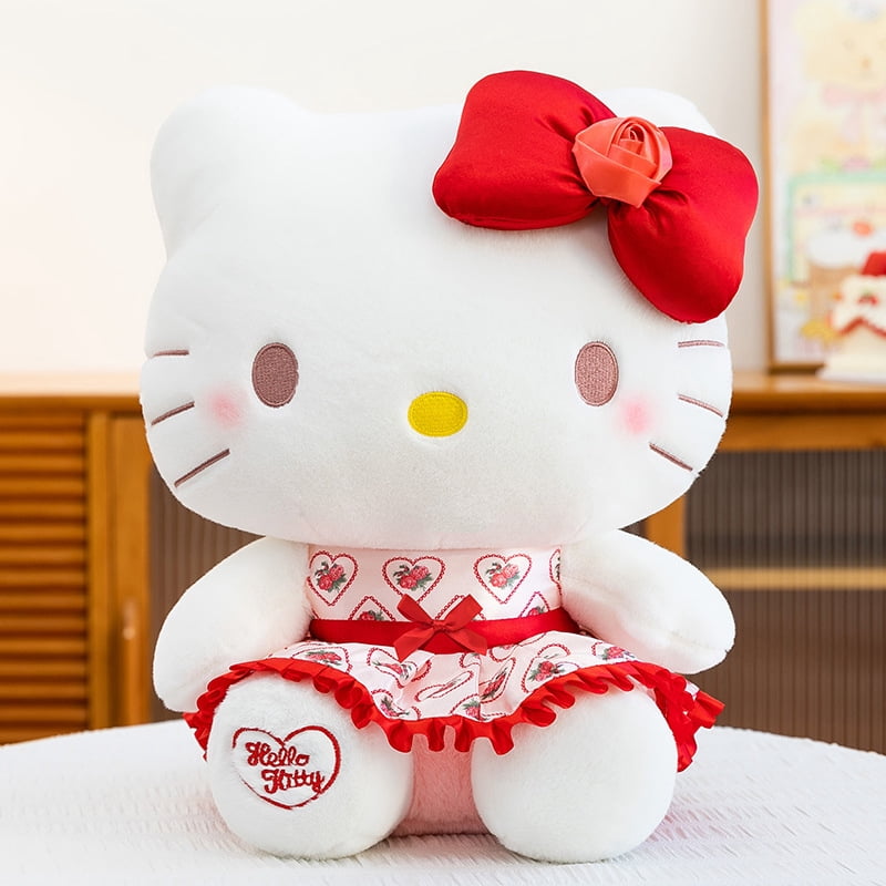 30-60cm Plush Toy Rose Bow Heart Print Dress Big Stuffed Doll Soft ...