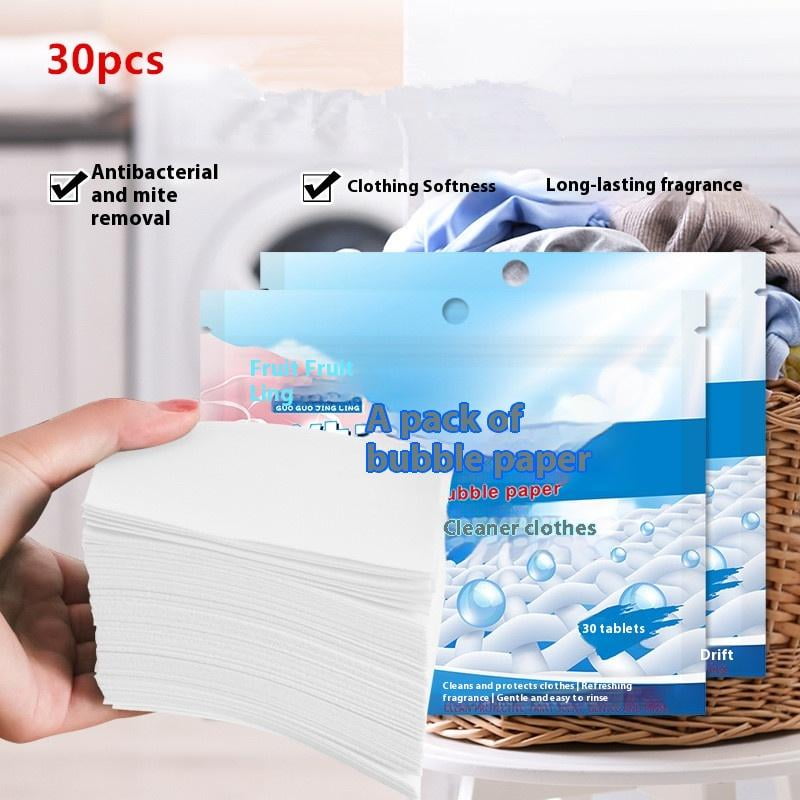 30/60pcs Laundry Detergent Sheets Easy Dissolve Laundry Tablets Strong ...