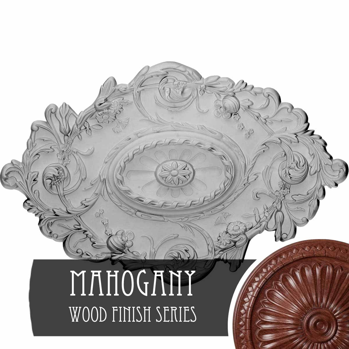 30 7/8"OD x 3 5/8"ID x 1 3/8"P Rose Ceiling Medallion (Fits Canopies up ...