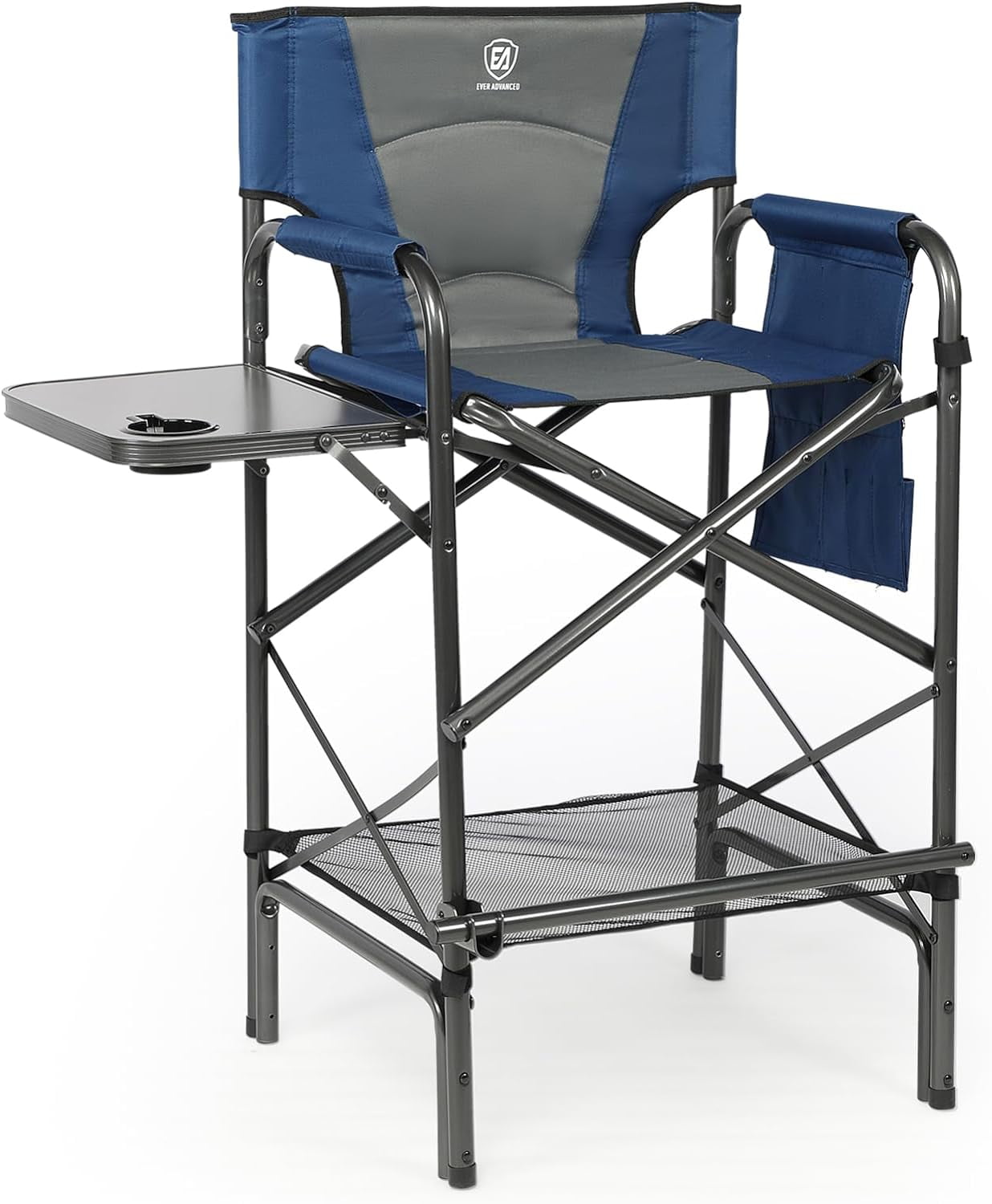 30.7" Seat Height Directors Chair for Makeup Artist with Side Table ...
