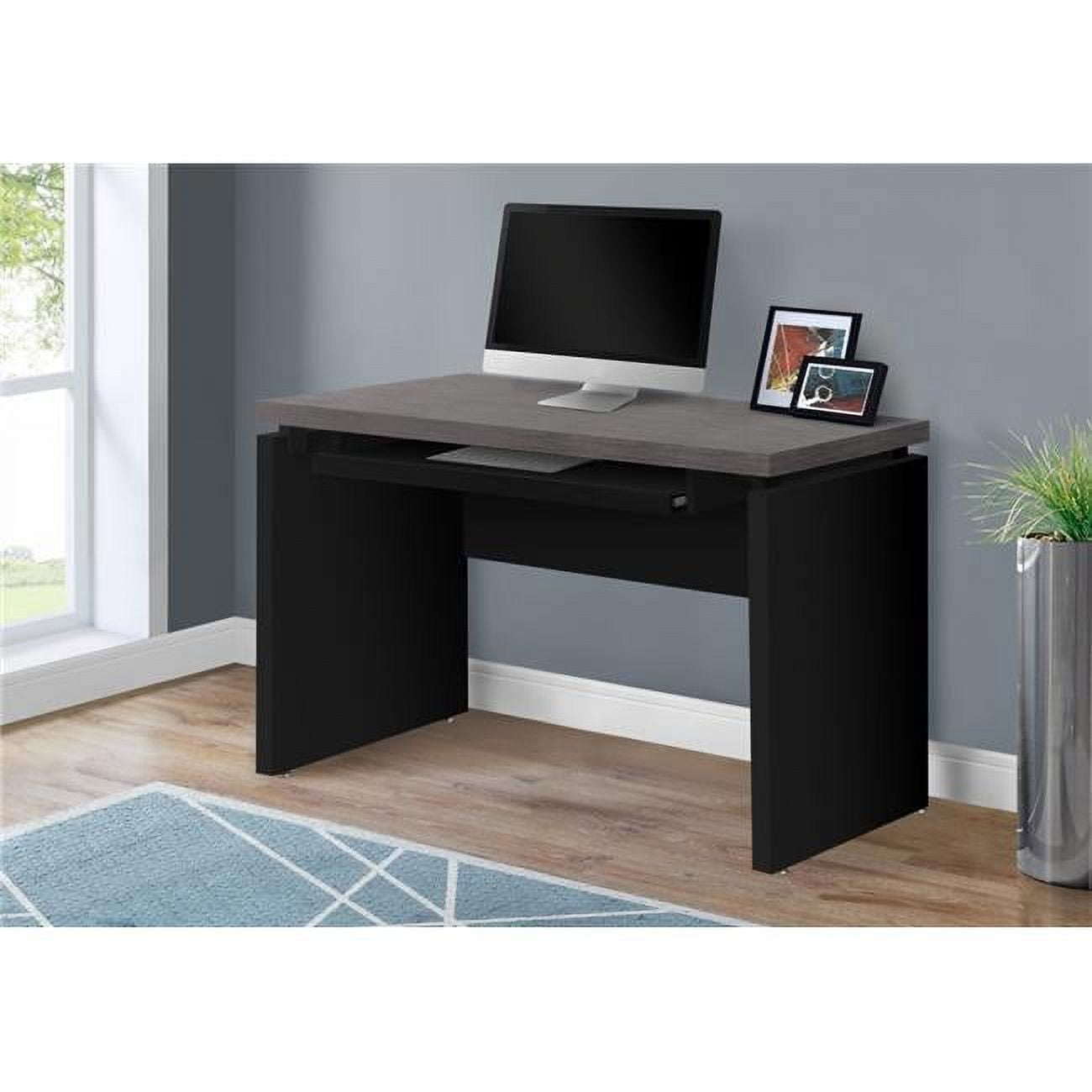 30.75 in. Black Particle Board, MDF & Laminate Computer Desk with a ...