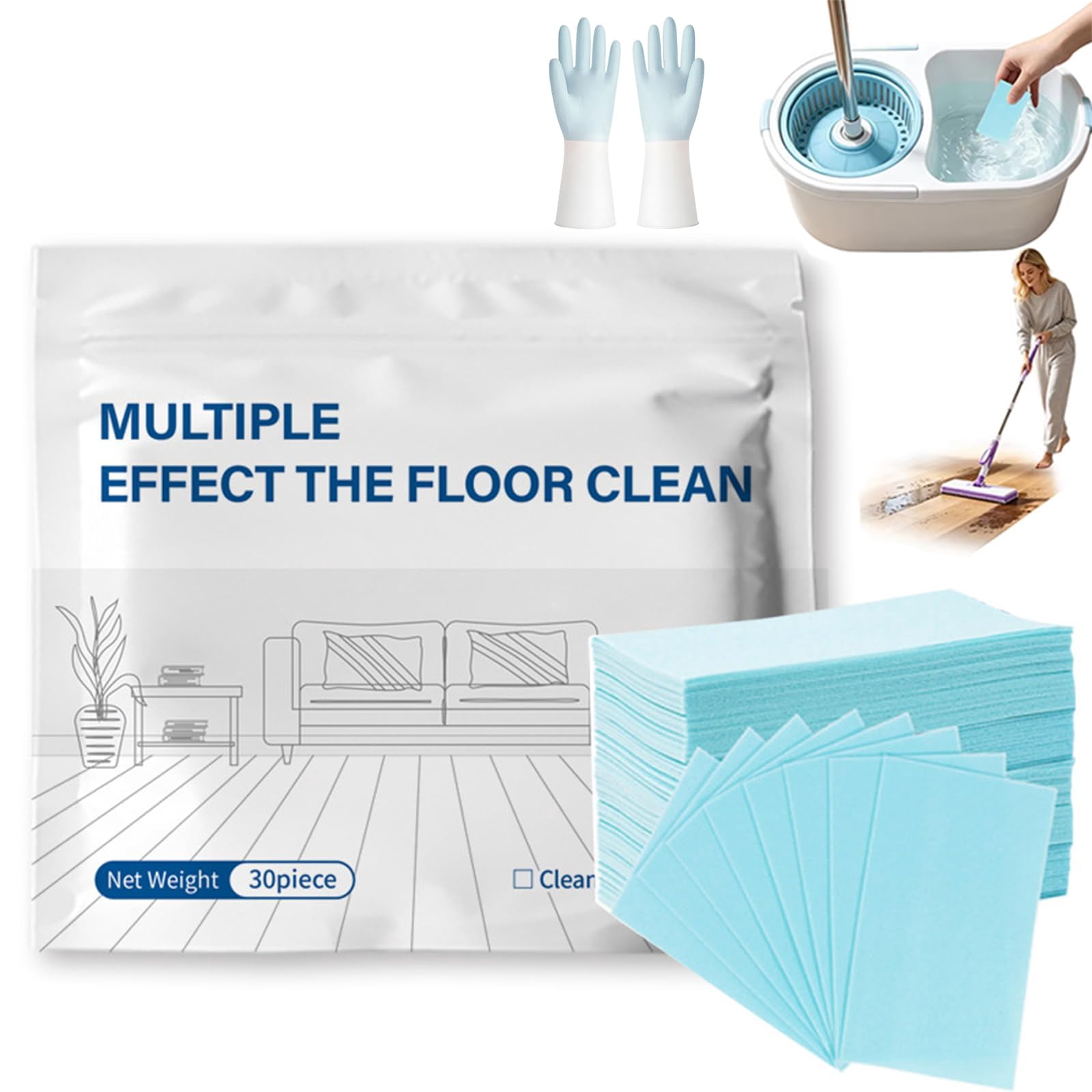 30/90/300 Piece Multi Effect Floor Cleaner Sheets,Floor Cleaning ...