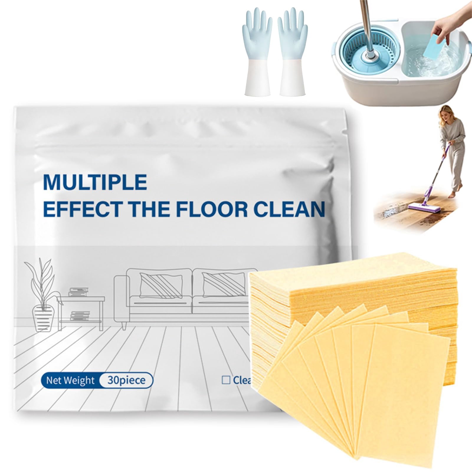 30/90/300 Piece Multi Effect Floor Cleaner Sheets,Floor Cleaning ...