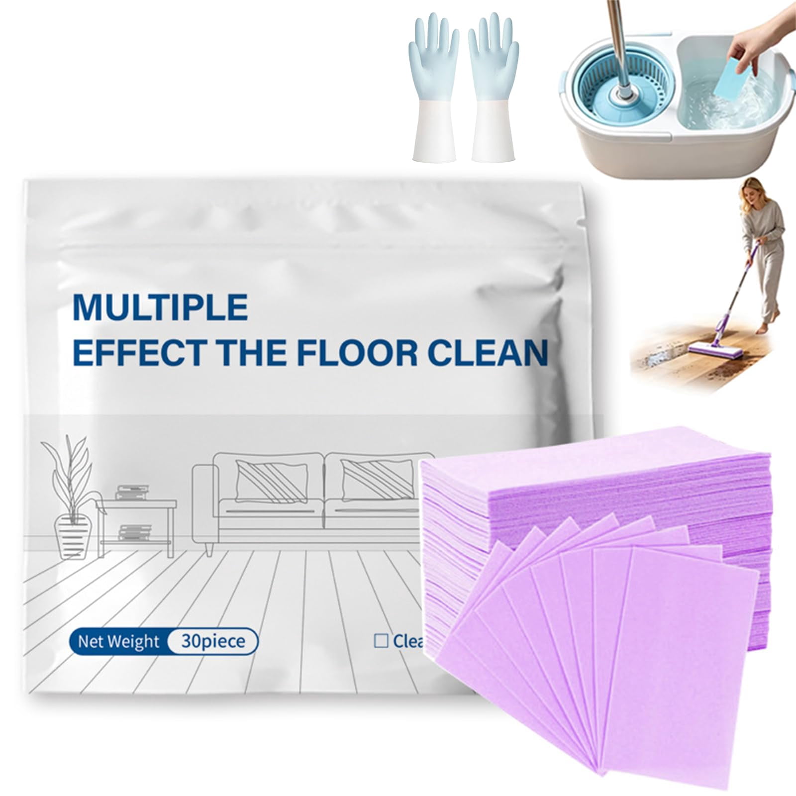 30/90/300 Piece Multi Effect Floor Cleaner Sheets,Floor Cleaning ...