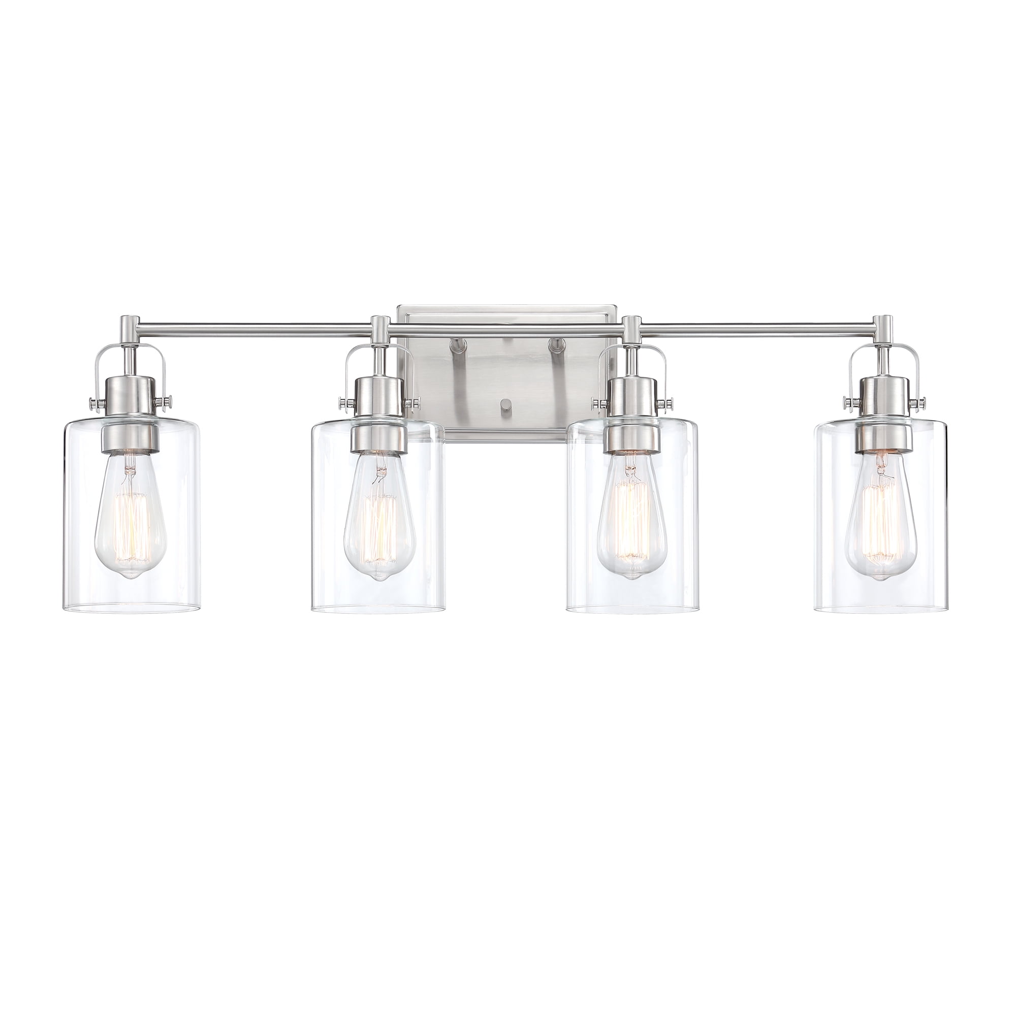 "Modern 4-Light LED Bathroom Vanity Light Fixtures, 30.91"" Brushed ...