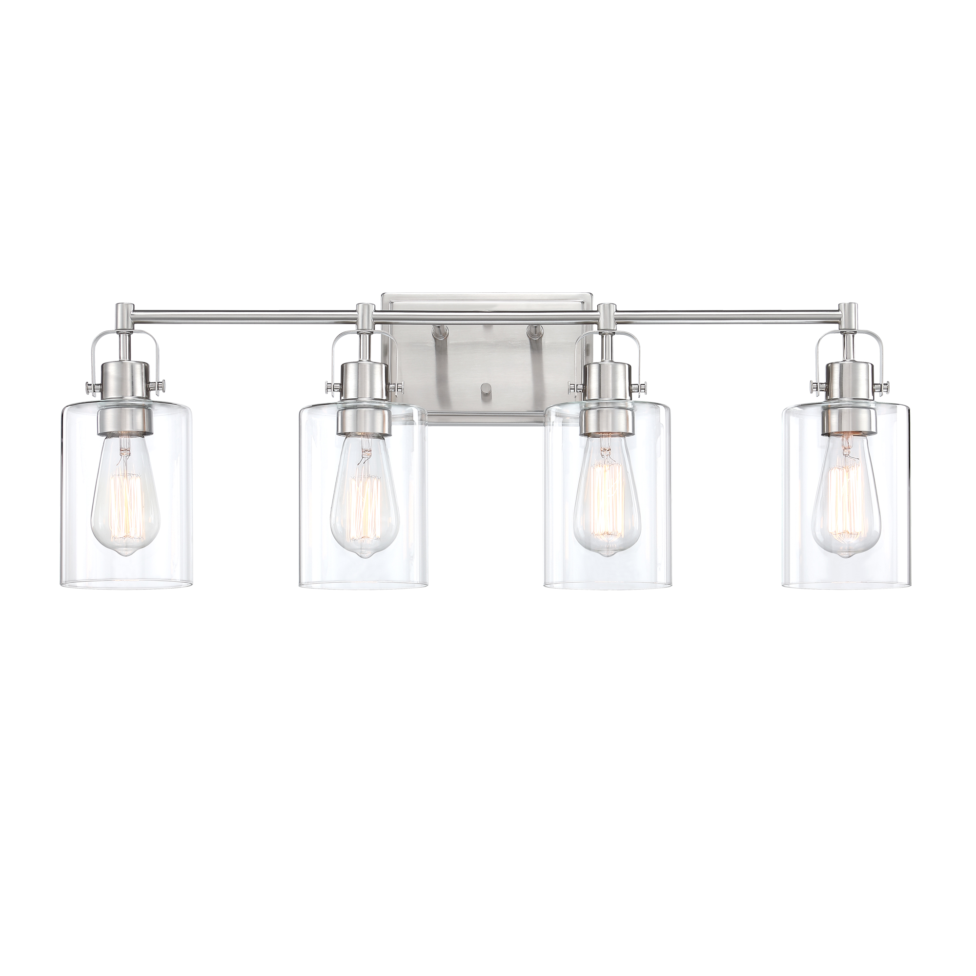 Designers Fountain Bronson 3 Light Brushed Nickel Bathroom Vanity Light ...