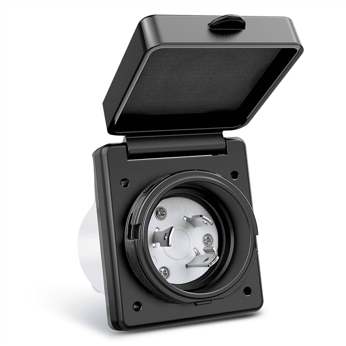 30 AMP RV Shore Power Inlet 125V Twist Lock Receptacle - Walmart.com