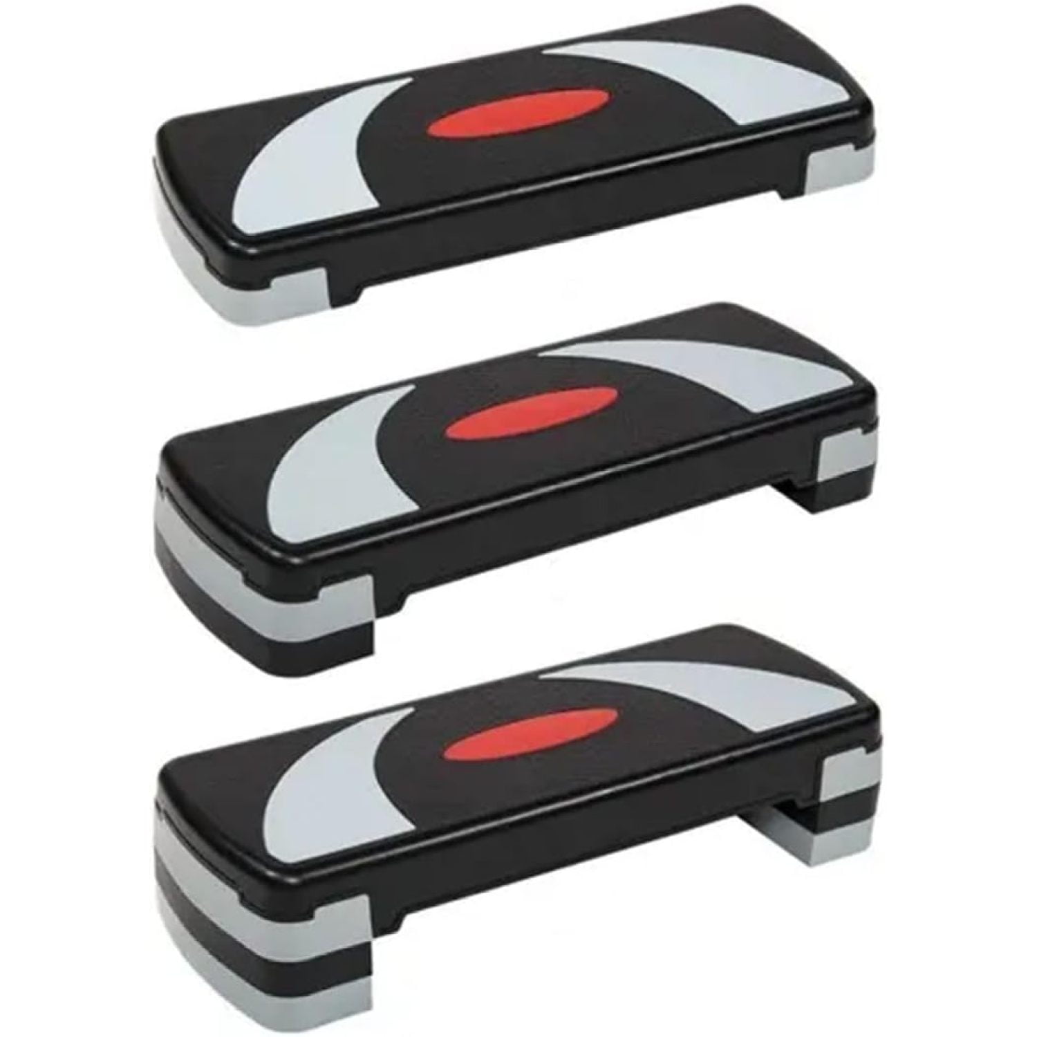 30" Aerobic Step Platform Stepper Adjust 4"-6"-8" Fitness Step Exercise ...