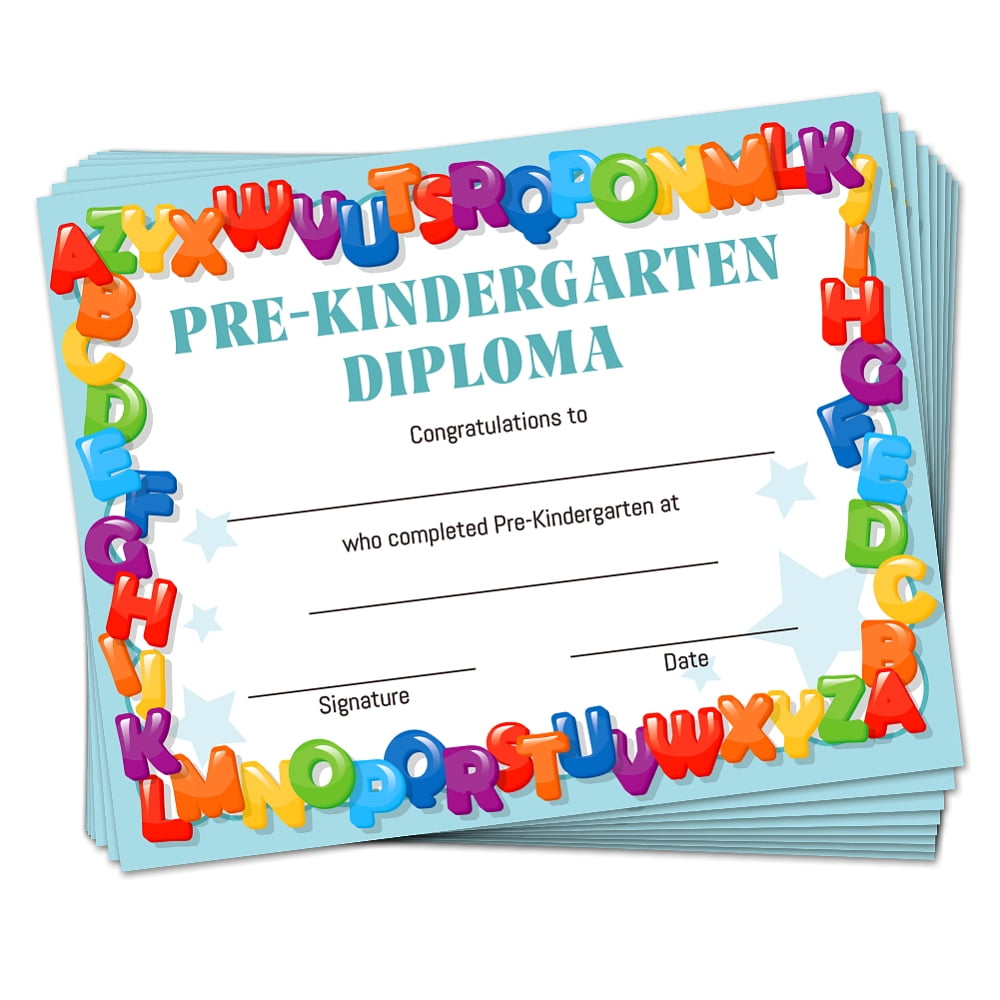 30 Alphabet Border Certificate of Achievement Completion Award ...