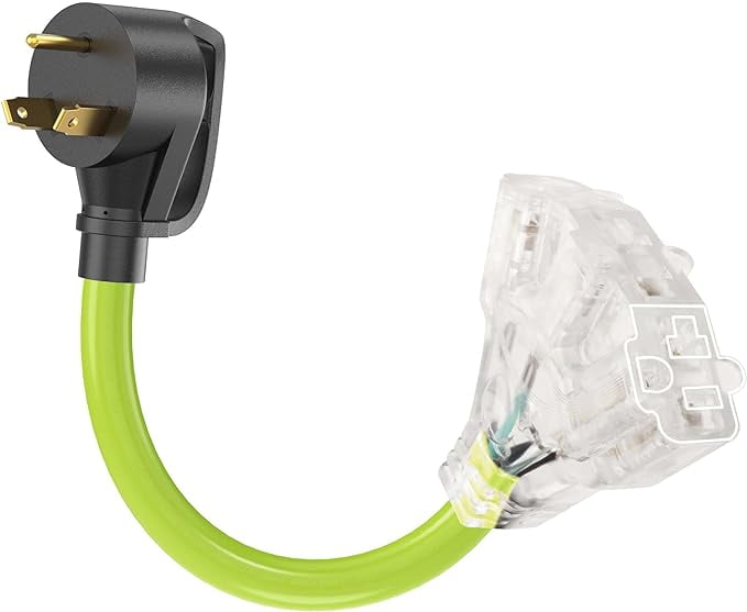 30 Amp to 110V Adapter Power Cord for RV,NEMA TT-30P to 5-15R/5-20R T ...