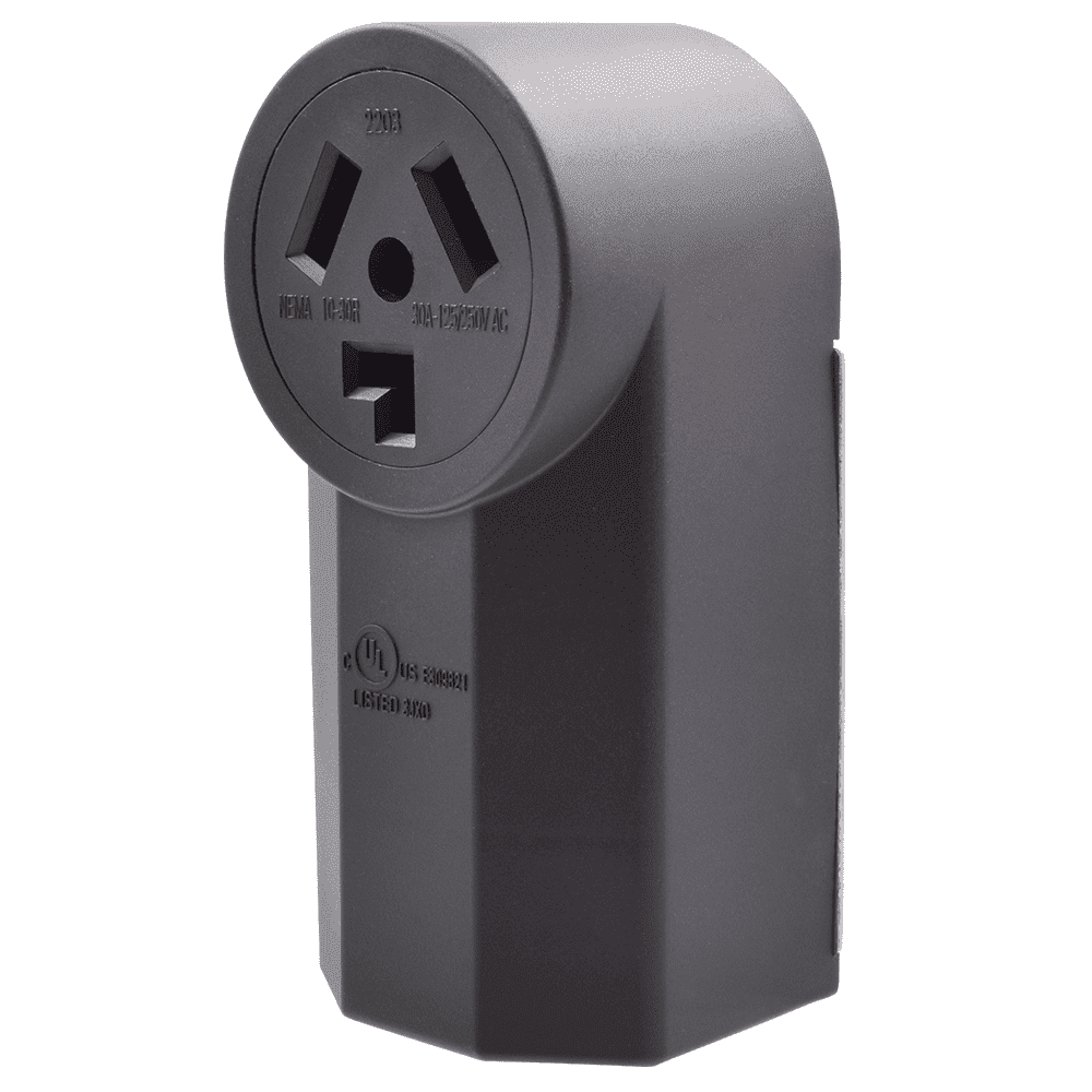 30 Amp 125/250V, NEMA 10-30R Surface Mount Power outlet, Straight Blade ...