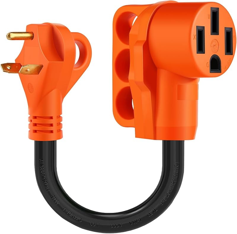 30 Amp to 50 Amp RV Adapter Cord,NEMA TT-30P to NEMA 14-50R Electrical ...