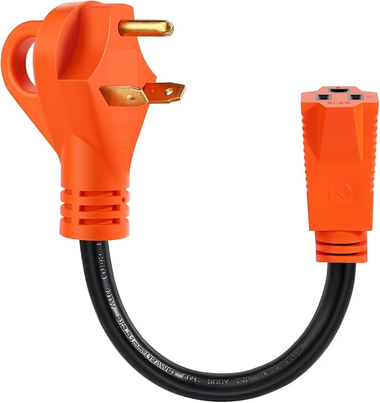 30 Amp to 50 Amp RV Adapter Cord,NEMA TT-30P to NEMA 14-50R Electrical ...