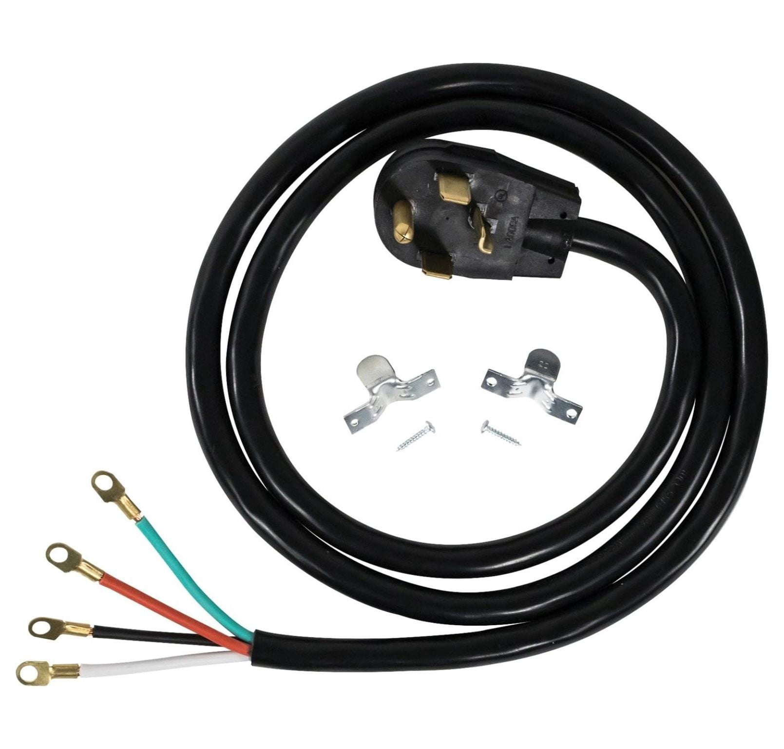 30-Amp Appliance Power Cord, 4 Prong Dryer Cord, 4 Color Coded Wires ...