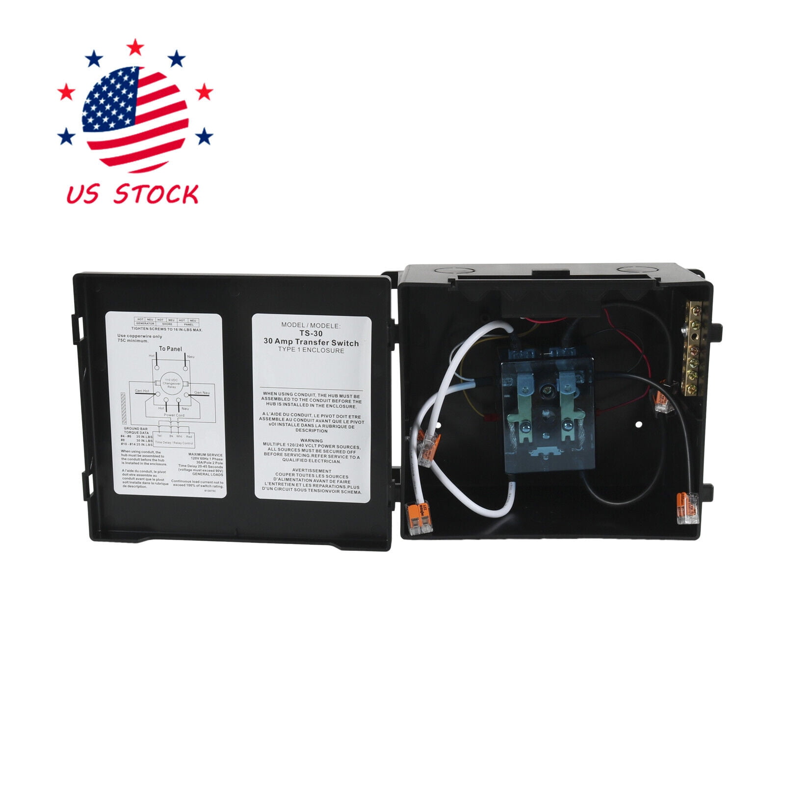 30 Amp Automatic Transfer Switch for Inverter/Shore Power/Generators ...