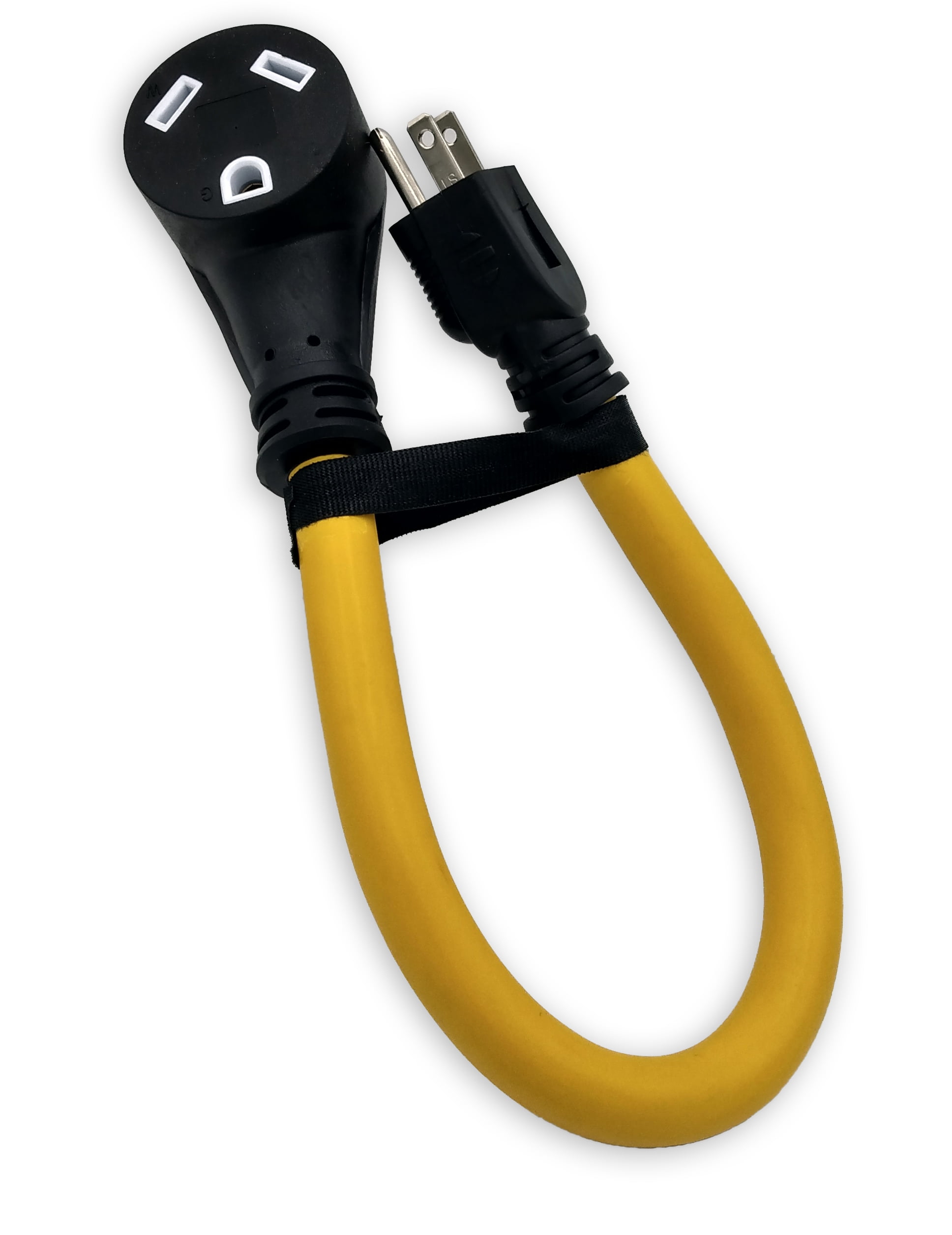 30 Amp Female RV TT-30R to 110 Volt 15 Amp NEMA 5-15P Plug, RV Pigtail ...