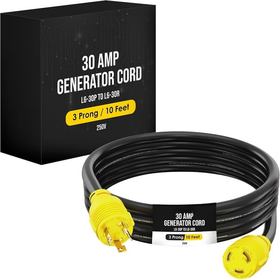 30 Amp Generator Cord, L6-30 Extension Cord, L6-30R, L6-30P, Generator ...