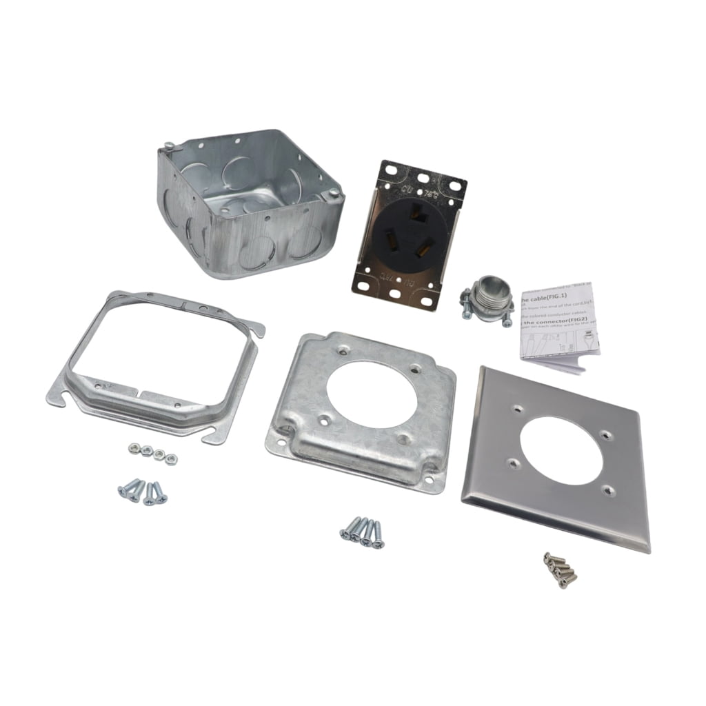 30 Amp NEMA 10 30R Receptacle Mounting Set Includes Cover Plates Strong ...