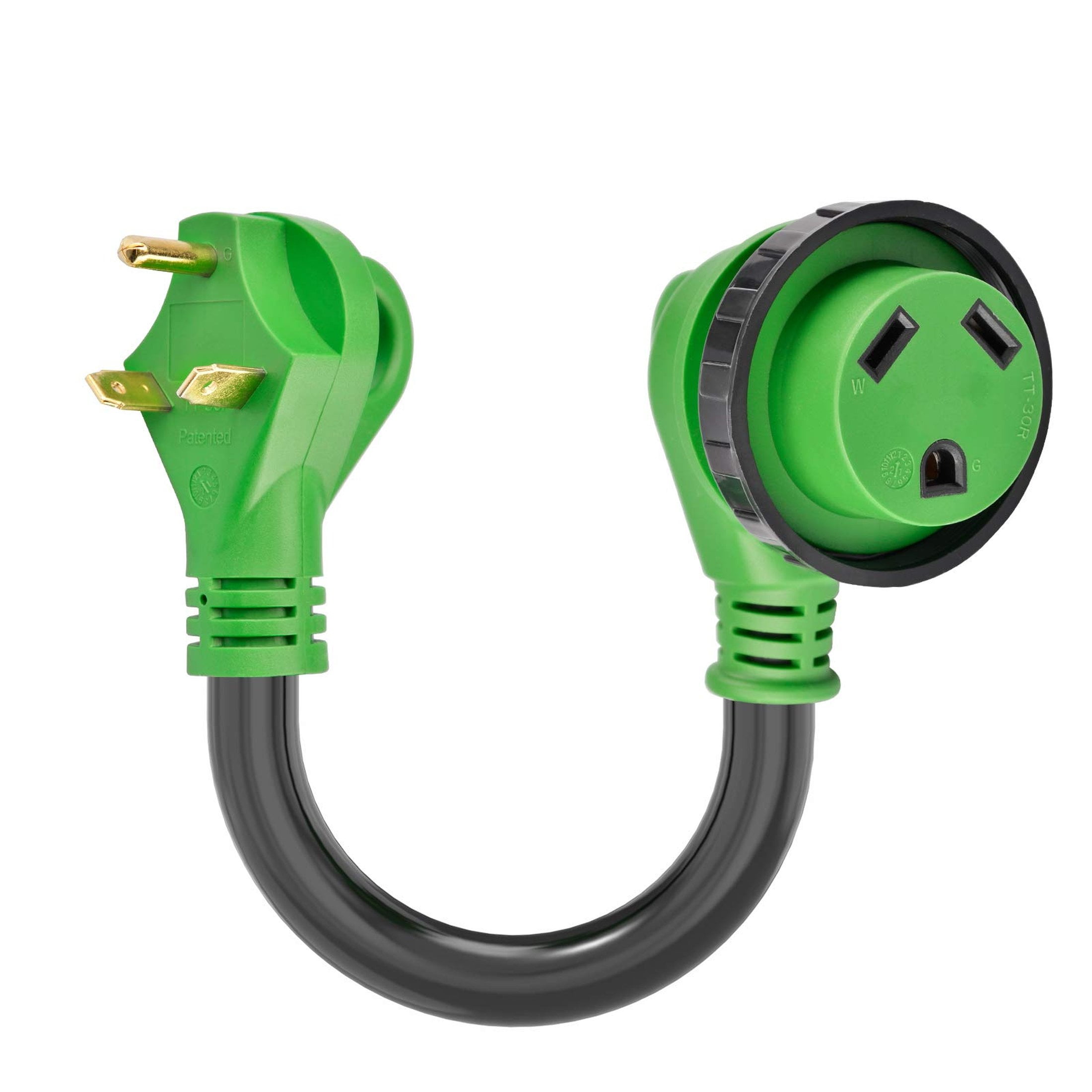 30 Amp RV Power Cord 1 FT with LED Indicator and 10 AWG Wire - Walmart.com