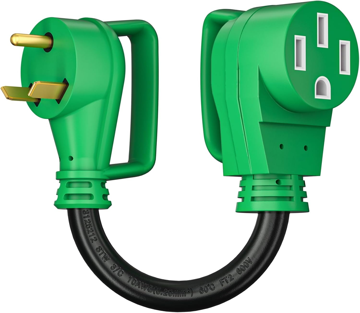 30 Amp to 50 Amp RV Adapter Cord, 30M/50F, NEMA TT-30P to NEMA 14-50R ...