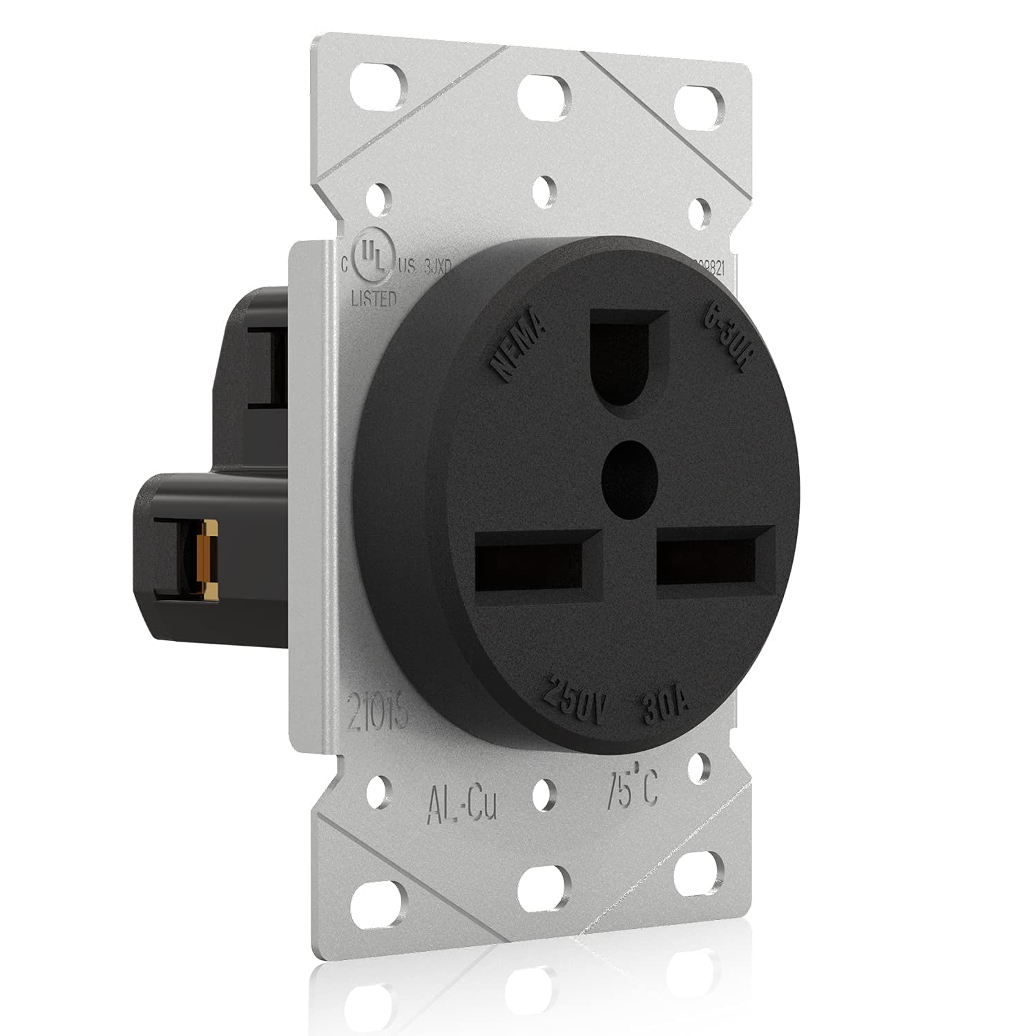 30 Amps 250V Flush Mounting Power Receptacle, NEMA 6-30R, Straight ...