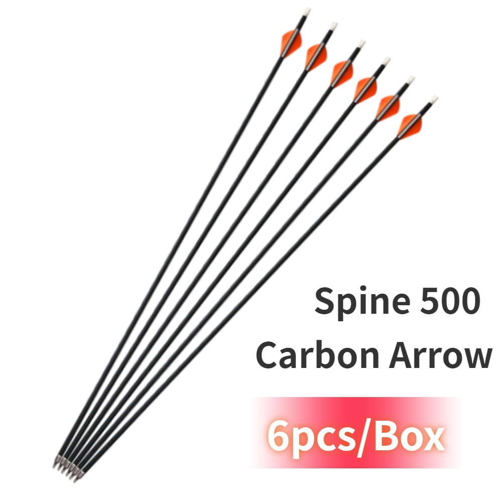 30" Archery Carbon Arrows Spine 500 Carbon Arrow Outdoor Hunting ...