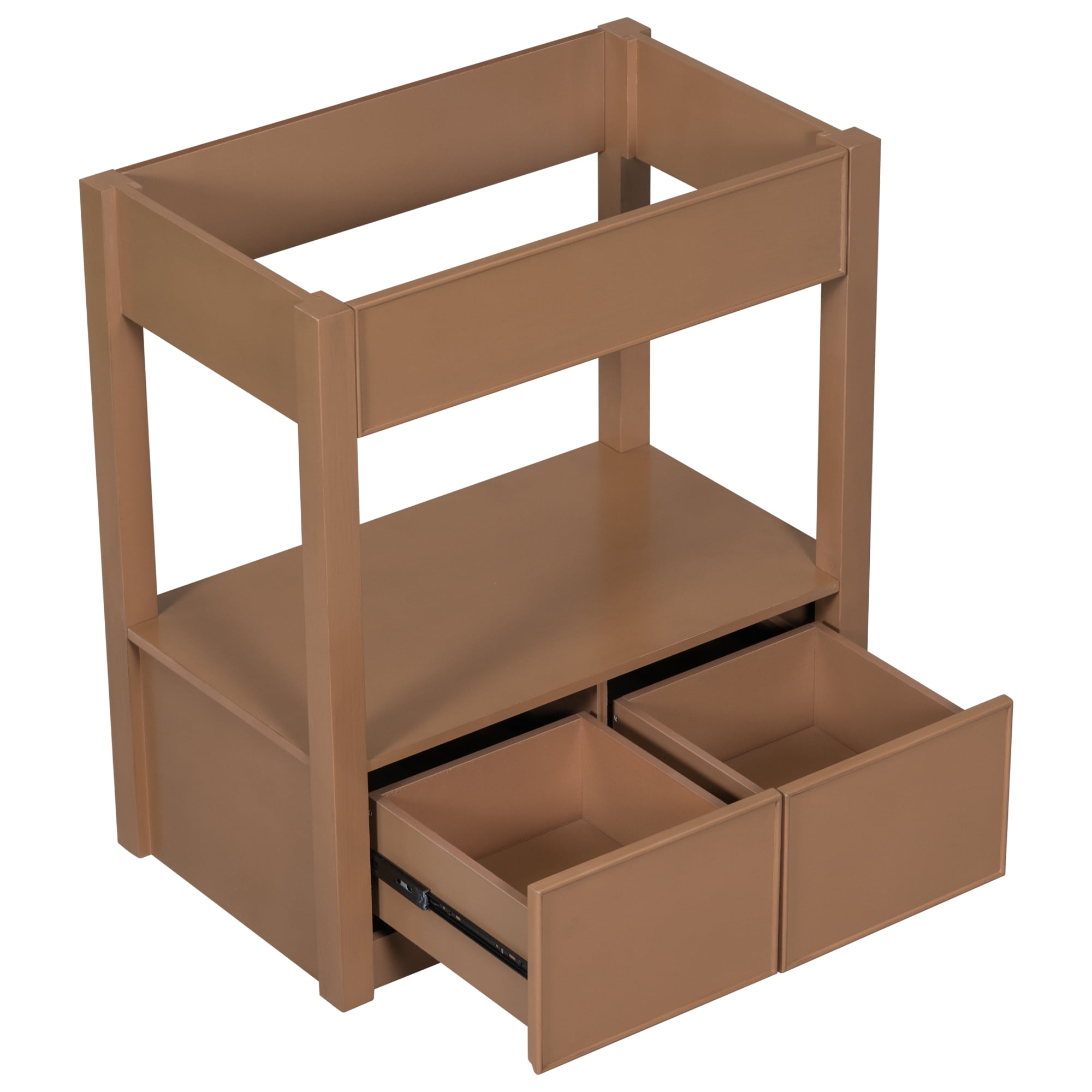 30" Bathroom Vanity Desk Without Sink Top, Cabinet Base Only, Open ...