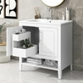 30" Bathroom Vanity with Sink, Modern Design Free Standing Vanity ...