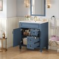30” Bathroom Vanity with Ceramic Sink - dokea Small Bathroom Sink ...