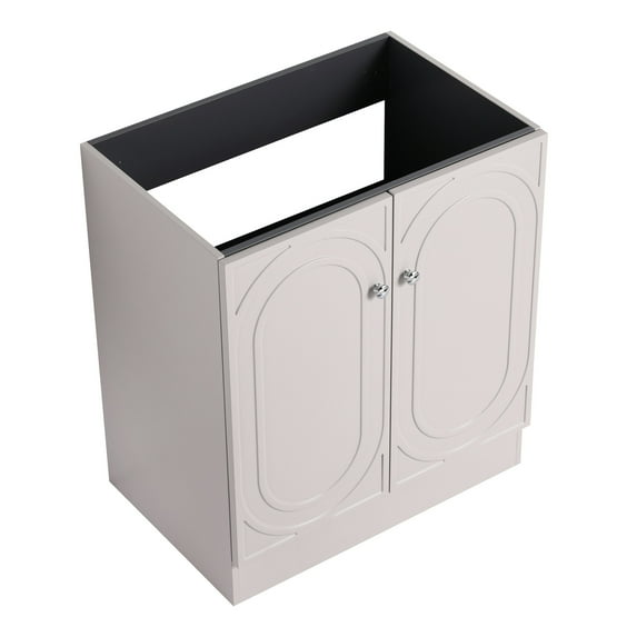 30" Bathroom Vanity with Metal Handles - Contemporary Style, Durable ...