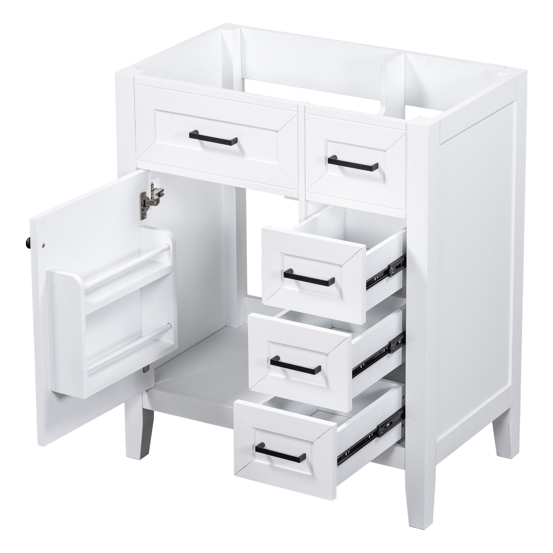 30" Bathroom Vanity without Sink, Freestanding | Modern Style for ...