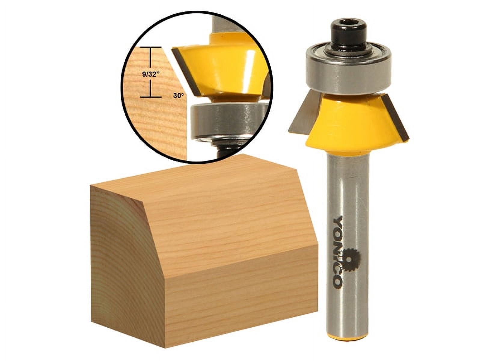 30° Bevel Trim Router Bit - 1/4" Shank - Yonico 14932q - Walmart.com