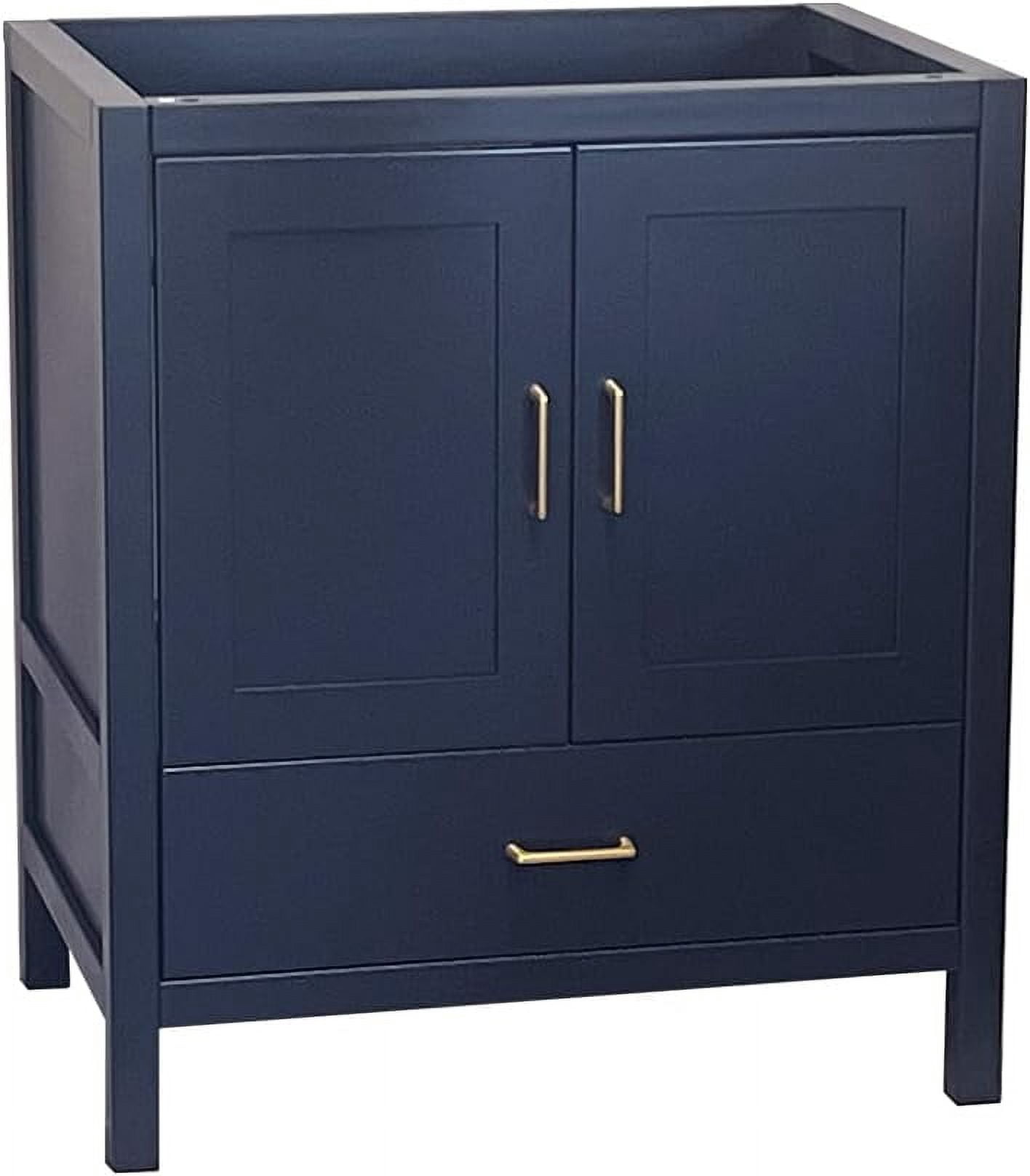 30" Blue Freestanding Bath Vanity with Bottom Drawer, Blue Sink Base ...