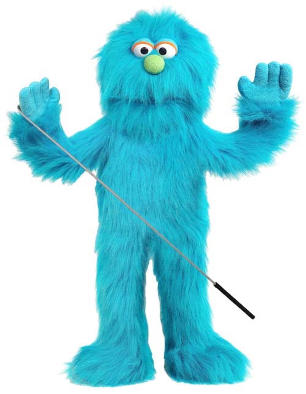 "30"" Hand-Operated Blue Monster Puppet, Full Body Ventriloquist Style ...