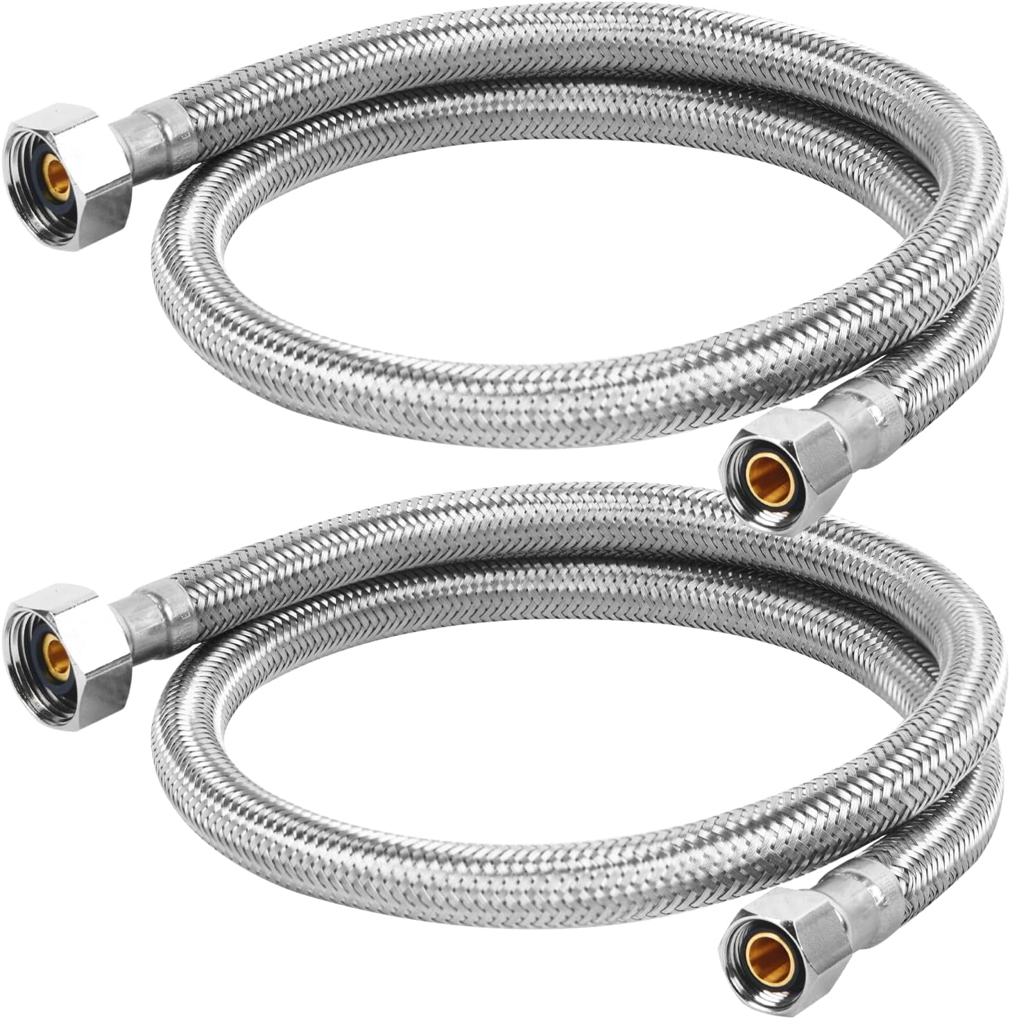JUWO 30" Braided Faucet Supply Line, 3/8" Comp x 1/2" FIP, Stainless ...
