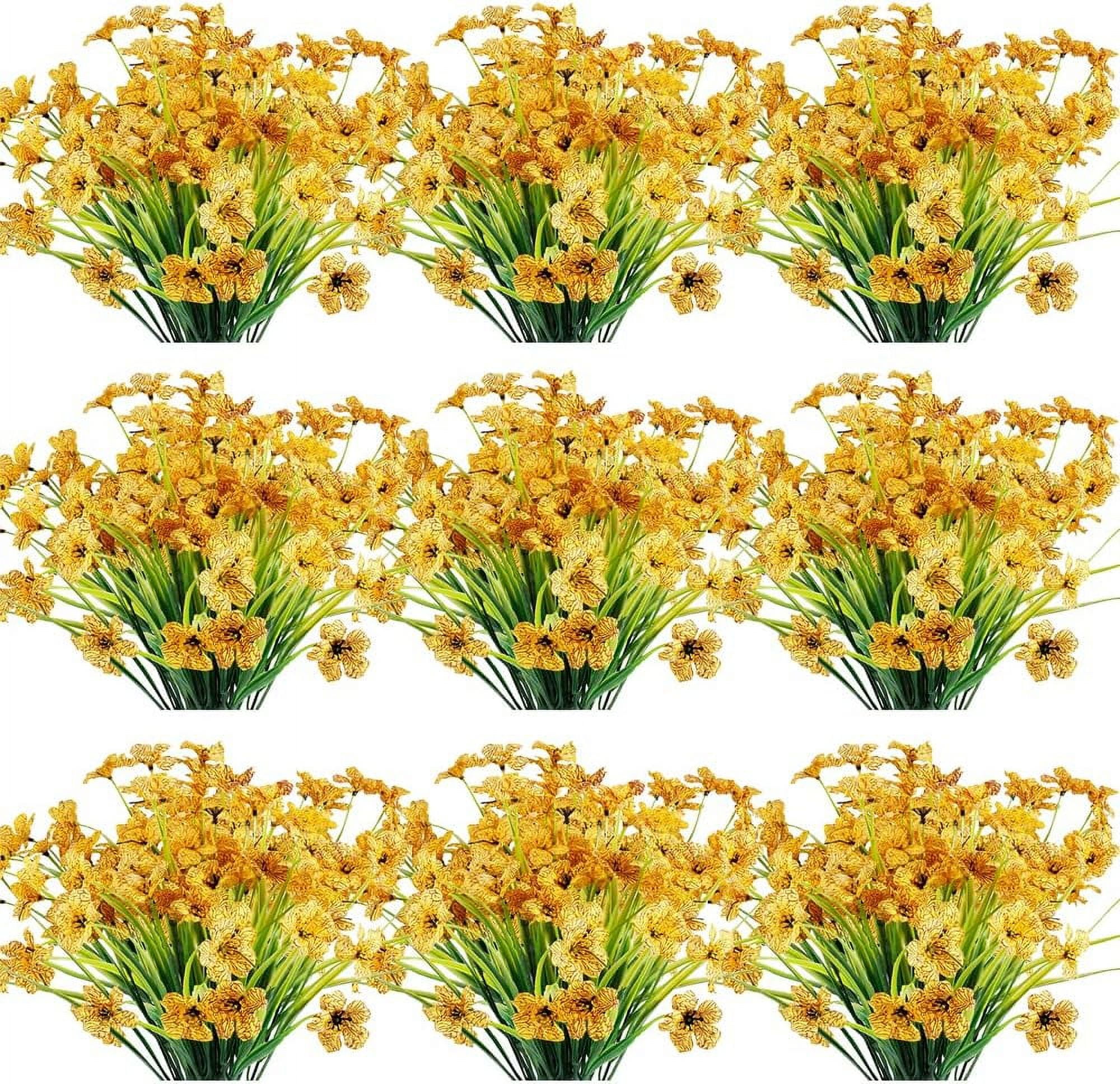 30 Bundles Artificial Flowers Outdoor UV Resistant Fake Flowers No Fade ...
