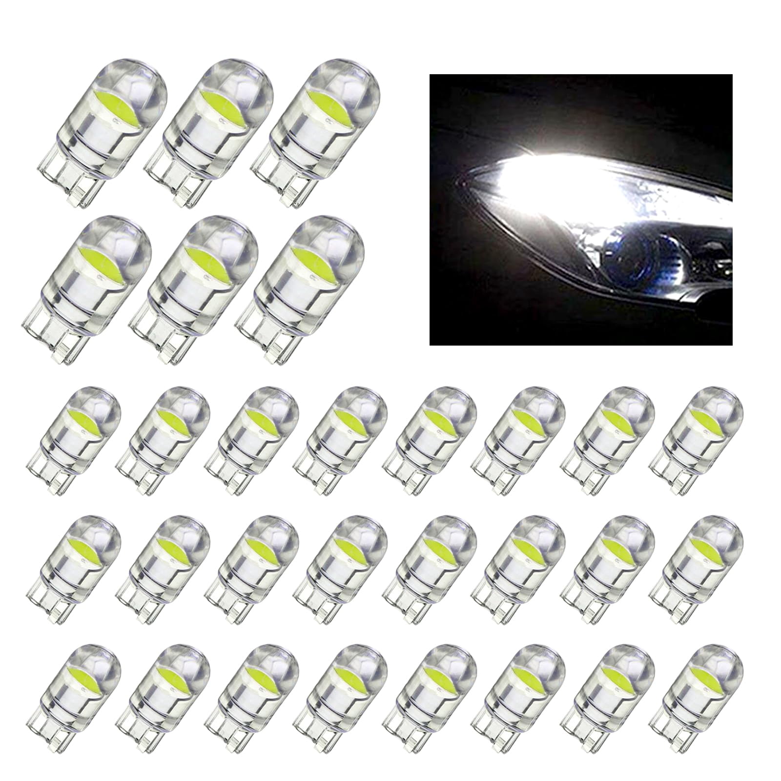 30 CM31 Pieces LED Car Light Bulb, T10 6000K Interior Lights, Universal ...
