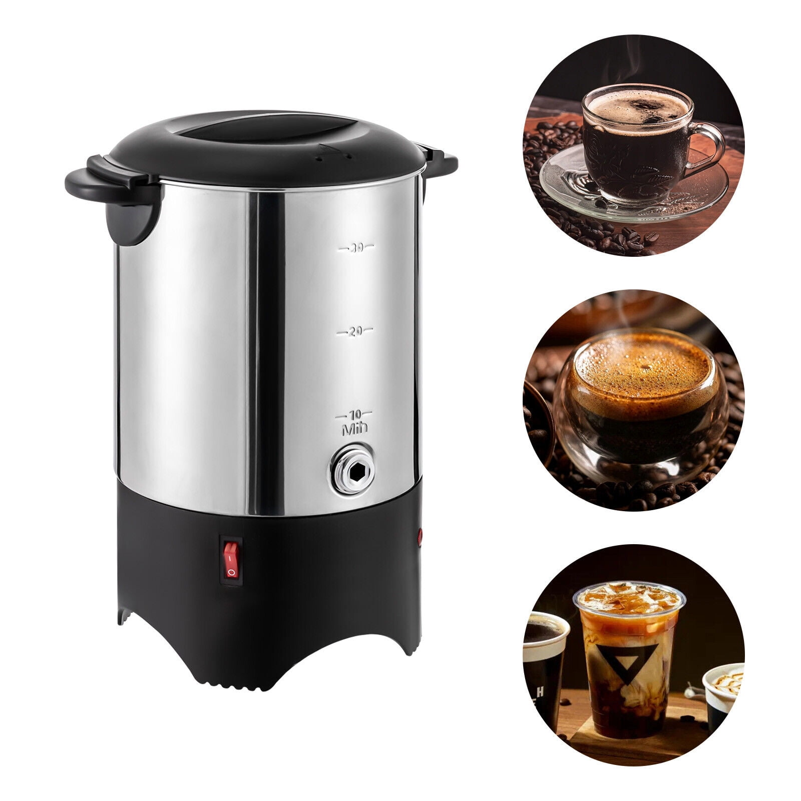 30 CUP Commercial Coffee Urn Percolator Tea Maker Machine Hot Water ...