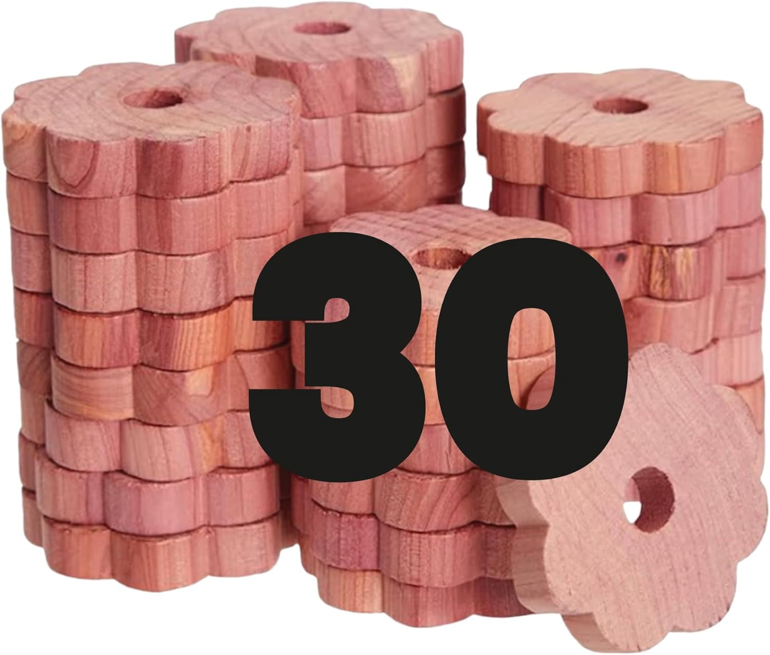 30 Cedar Rings for Clothes Storage - Stop Clothes Damage - 30 Fresh ...