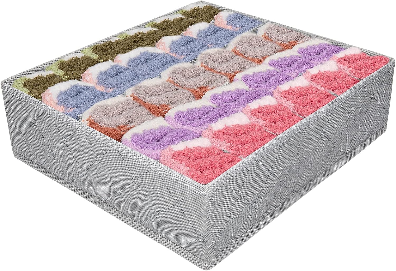 DIMJ 7 Pack Drawer Organisers, Foldable Storage Box Fabric Wardrobe ...