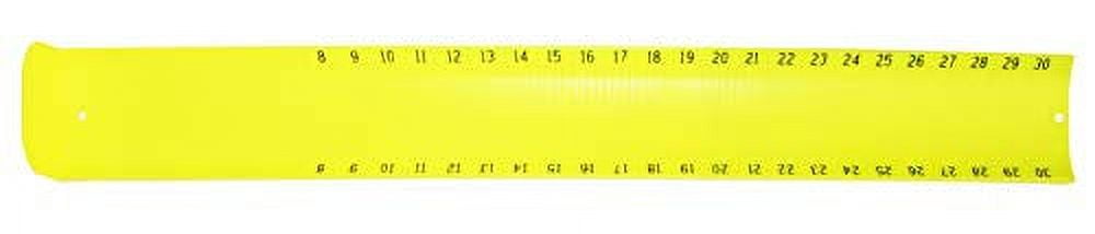 30" Chartreuse Plastic Fish Ruler with Black Numbers - Walmart.com