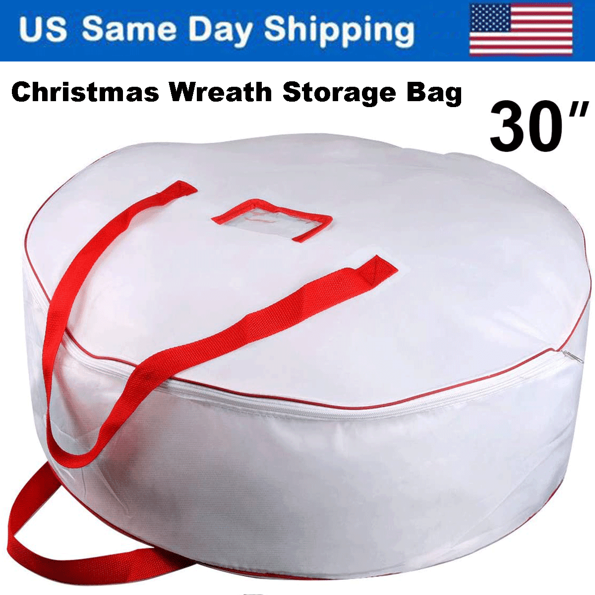 30" Christmas Wreath Storage Container Bag - Christmas Extra Large ...