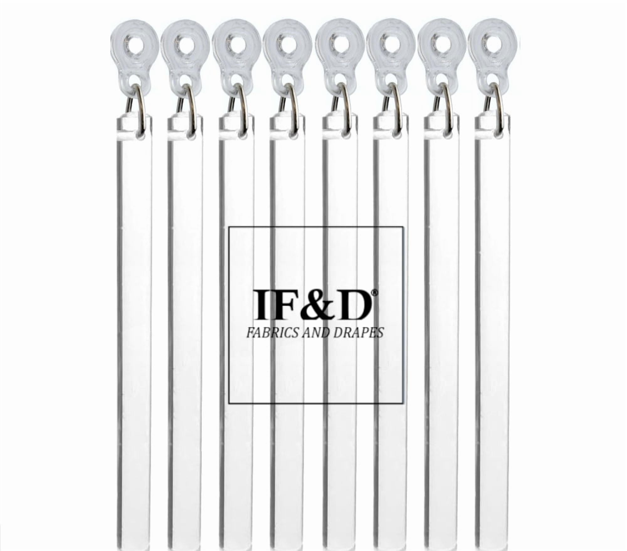 30" Clear 8 Pack Acrylic Lucite Drapery Curtain Pull Wands with Plastic ...
