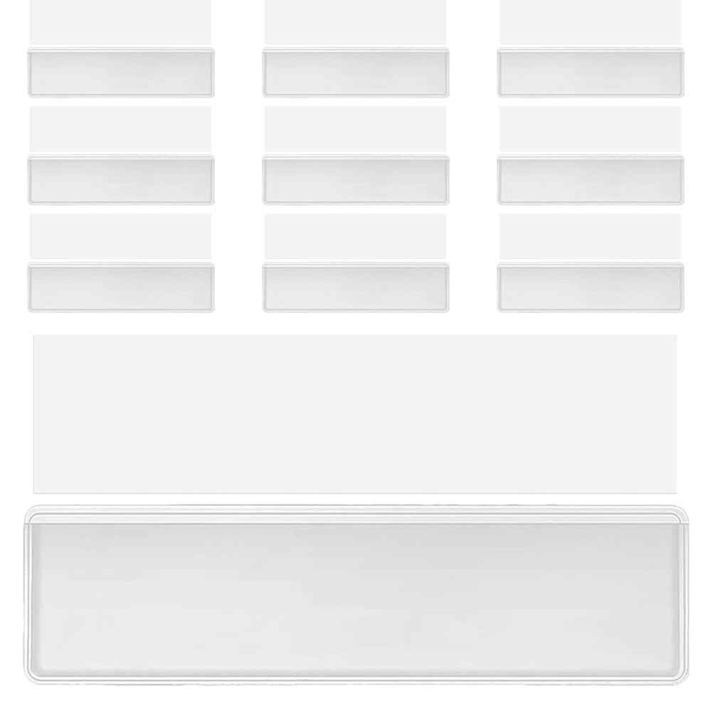 30 Clear Plastic Self Adhesive Label Holders with Paper Inserts for ...