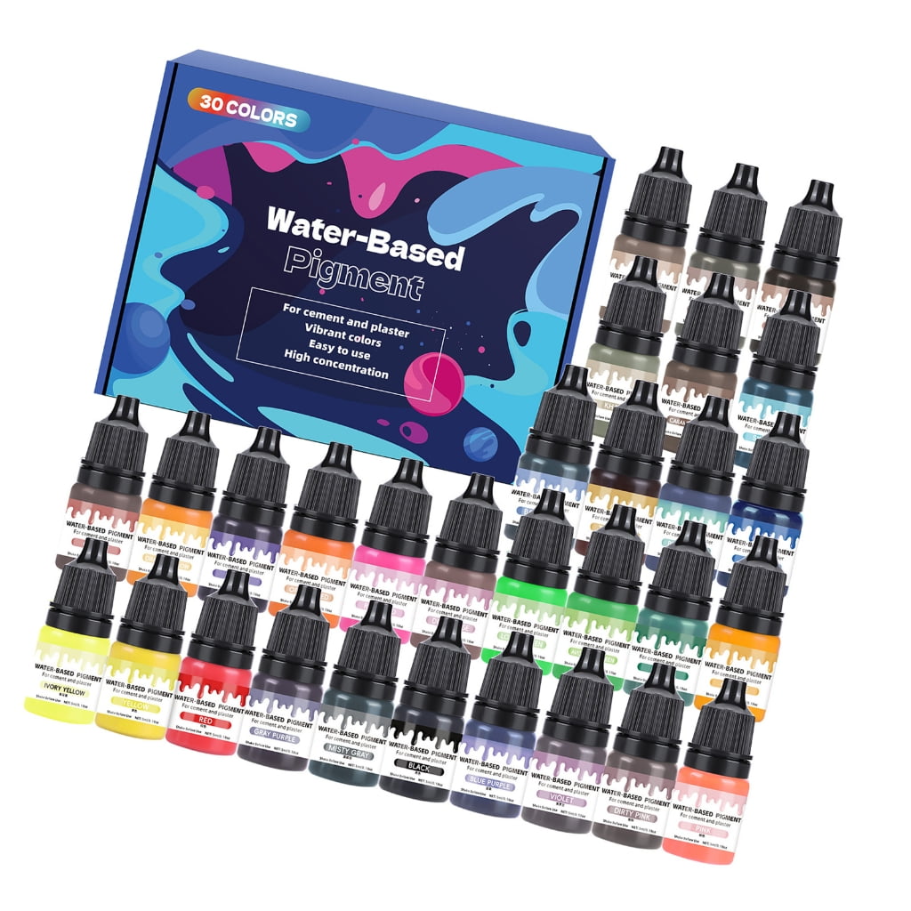 30 Colors 5ml Water Based Tinting Pigments For Concrete Gypsum Resin ...