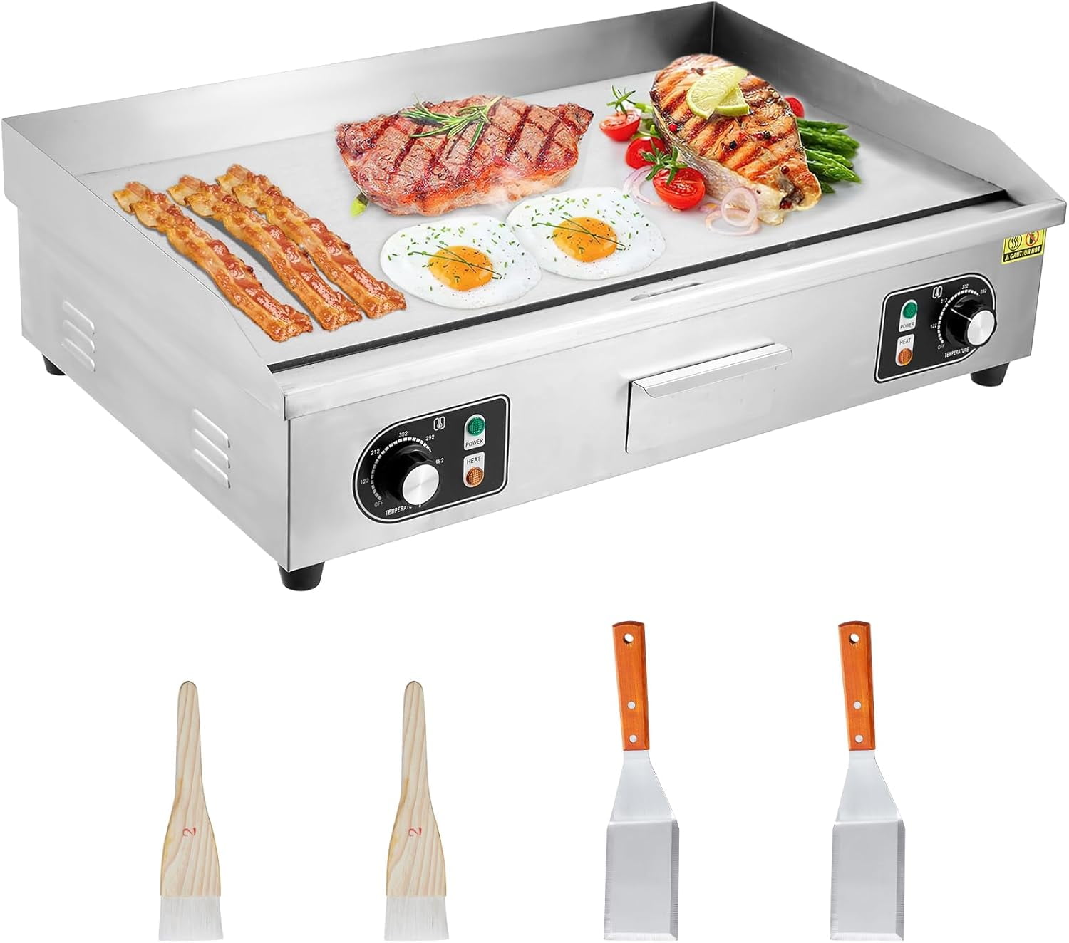 30" Commercial Electric Griddle, 3000W Electric Countertop Griddle ...