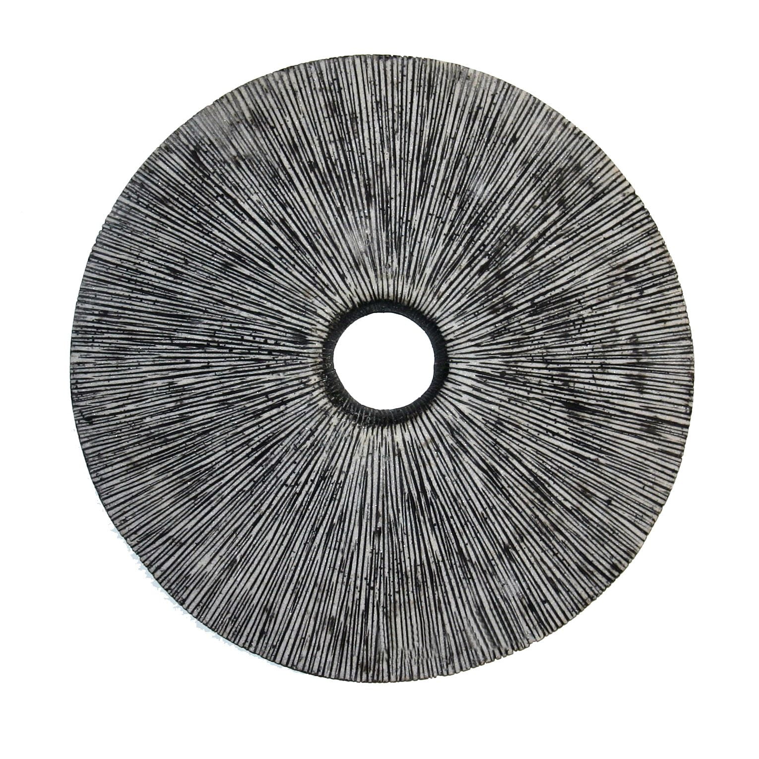 30" Contemporary Grey Round Rib Wall Art - Walmart.com