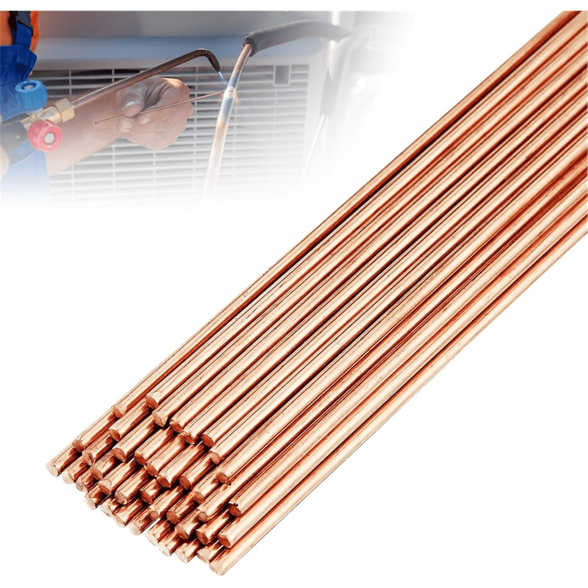 30 Copper Brazing Rods, Low Melting Point and High Fluidity Phosphor ...